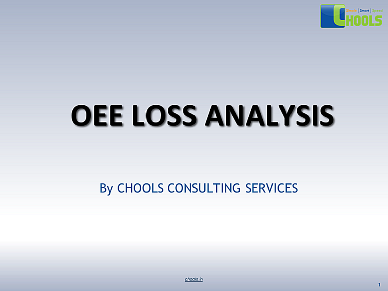 Driving Profitability- Loss Tree Analysis – Chools